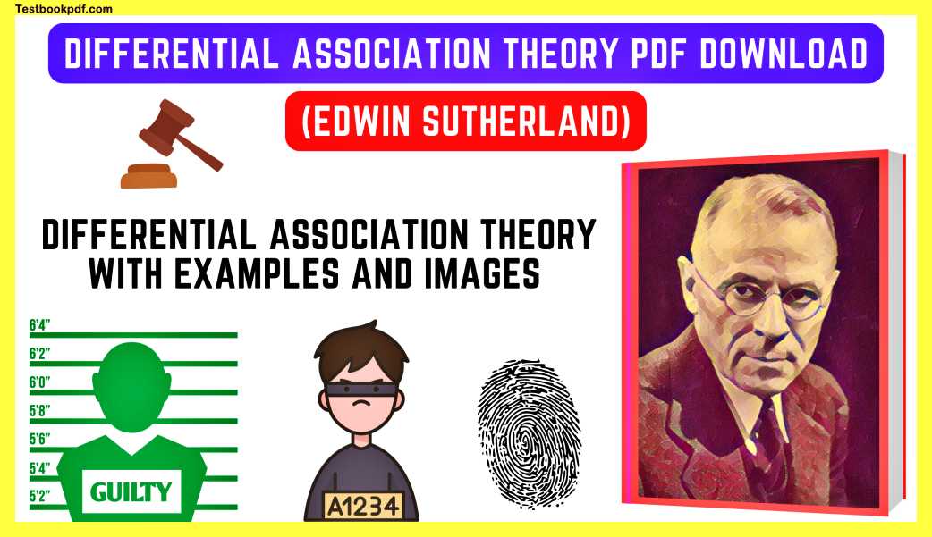 Differential Association Theory Pdf Download (Edwin Sutherland)
