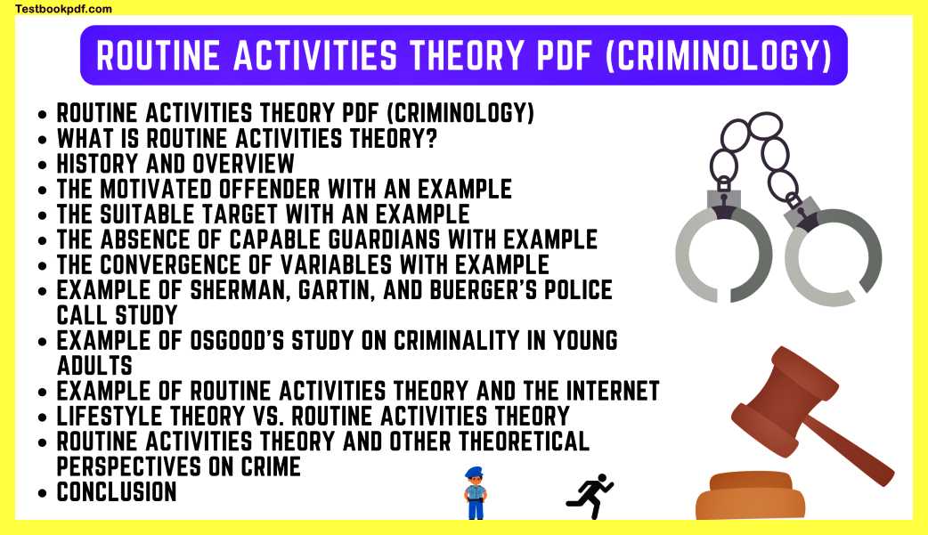 Routine Activities Theory Pdf (Criminology) » SachinAcademy.in
